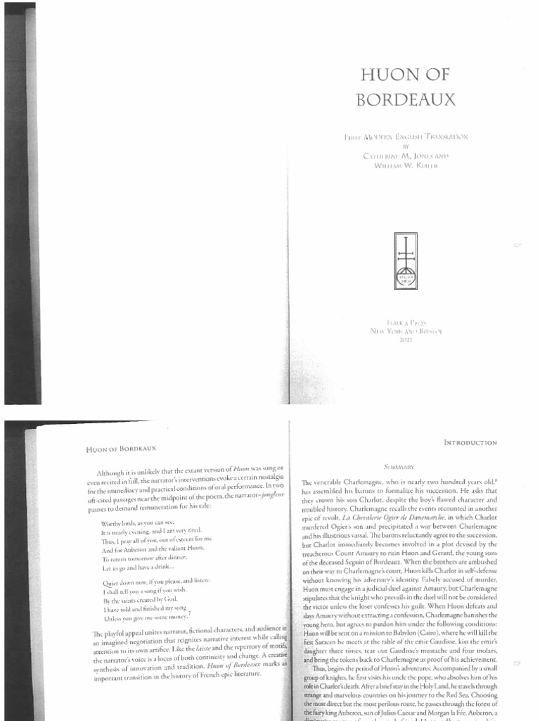 Huon of Bordeaux | PDF