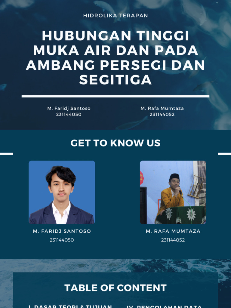 Hidrolika Terapan_hubungan Tinggi Muka Air Dan Pada Ambang Persegi Dan ...