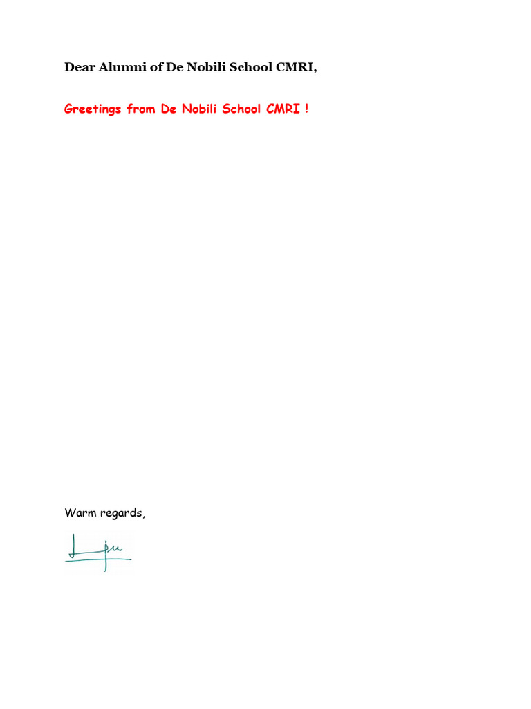 Alumni of de Nobili School CMRI | PDF