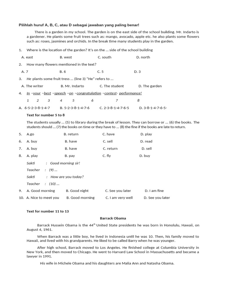 School Garden and Quiz Activities | PDF | Kebab | Foods