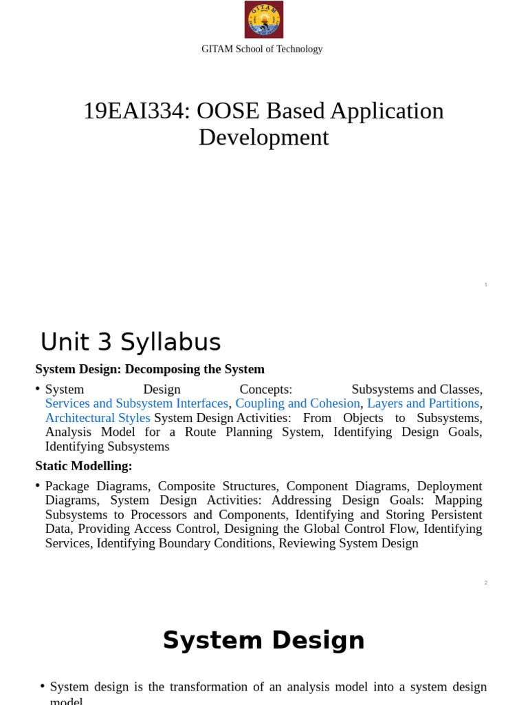 OOSE Unit-3 | PDF | Databases | Osi Model