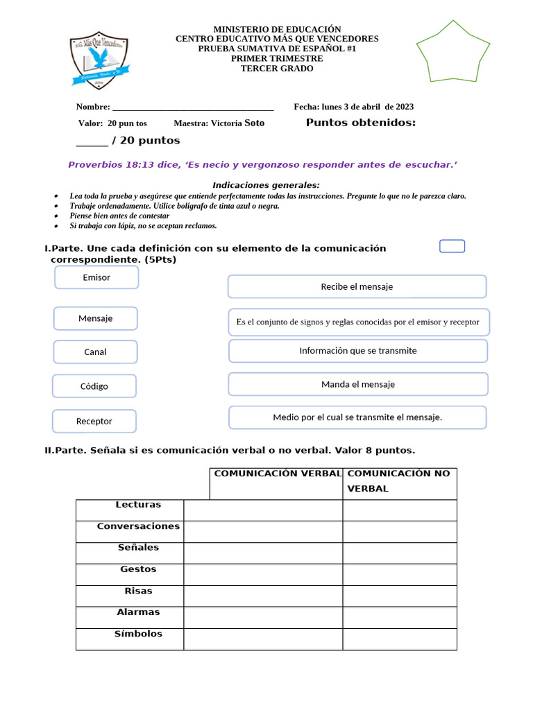 Esapñol 3°A | PDF