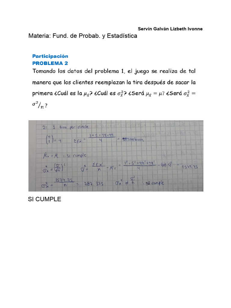 UNID 6 F - PyE PROB 2 | PDF