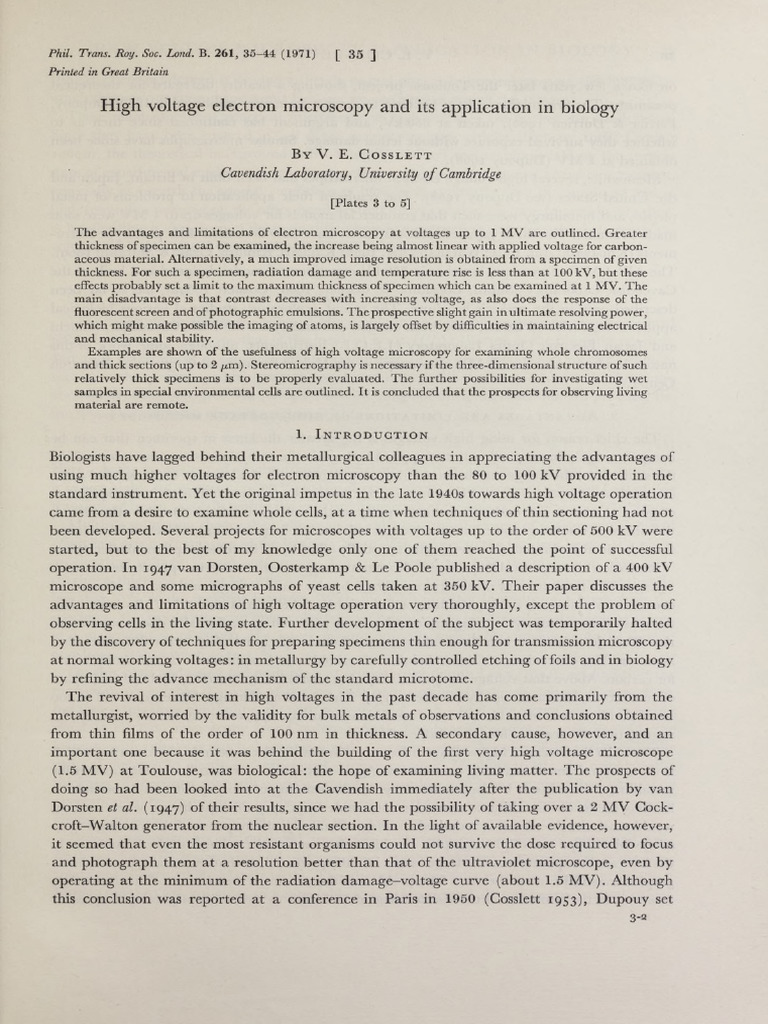 18 rstb.1971.0034 | PDF | Microscope | Electron