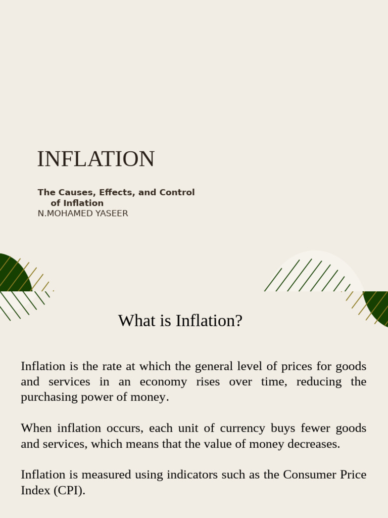 Inflation Presentation | PDF | Inflation | Consumer Price Index