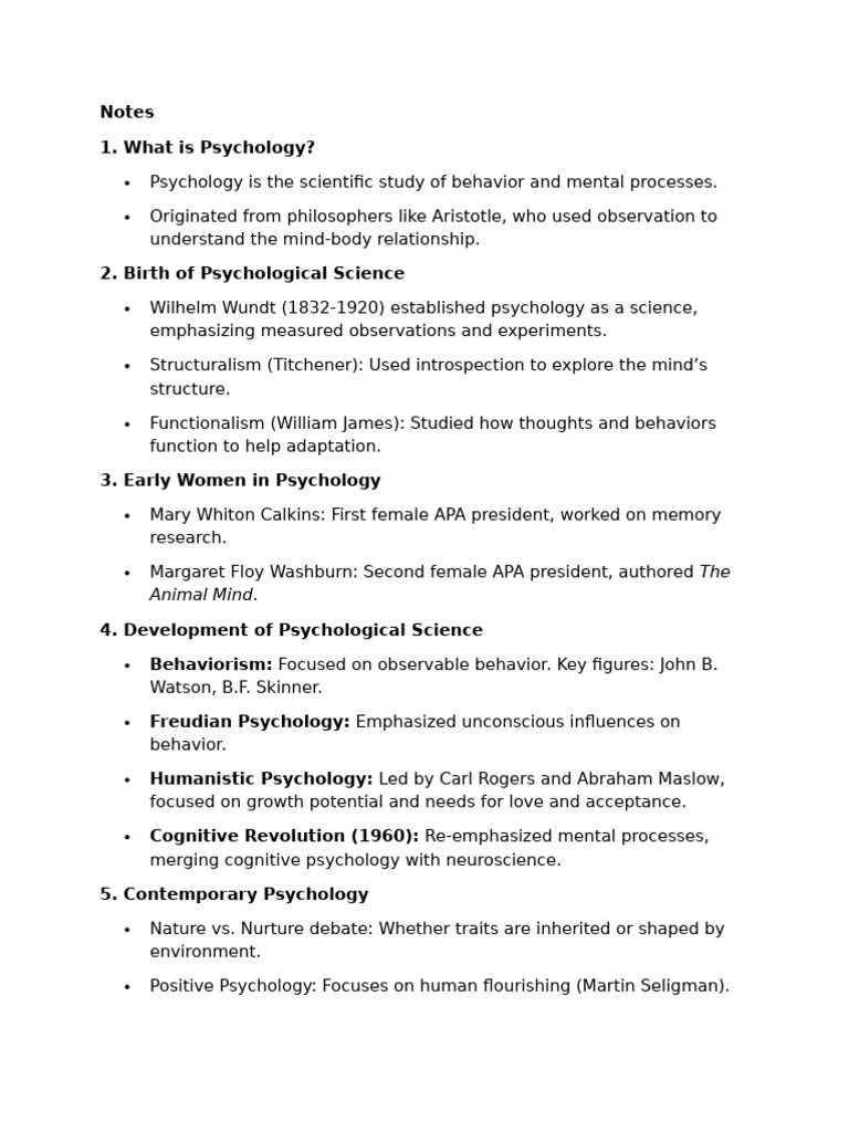 Note 1 | PDF | Psychology | Cognition