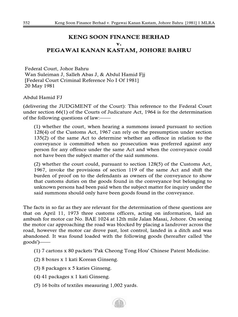 Keng Soon | PDF | Asset Forfeiture | Prosecutor