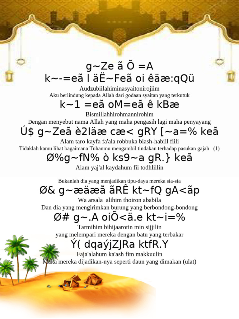 Arti Surat Al-Fil dan Penjelasannya | PDF