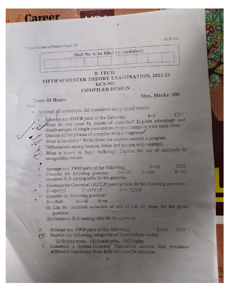 sem 5 2022 papers | PDF