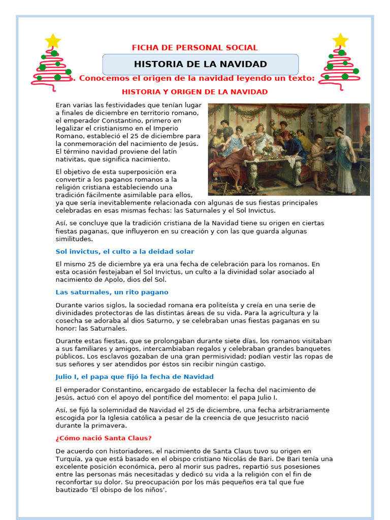 FICHA PS LUN 2 HISTORIA DE LA NAVIDAD 933623393 Yessenia Carrasco | PDF ...