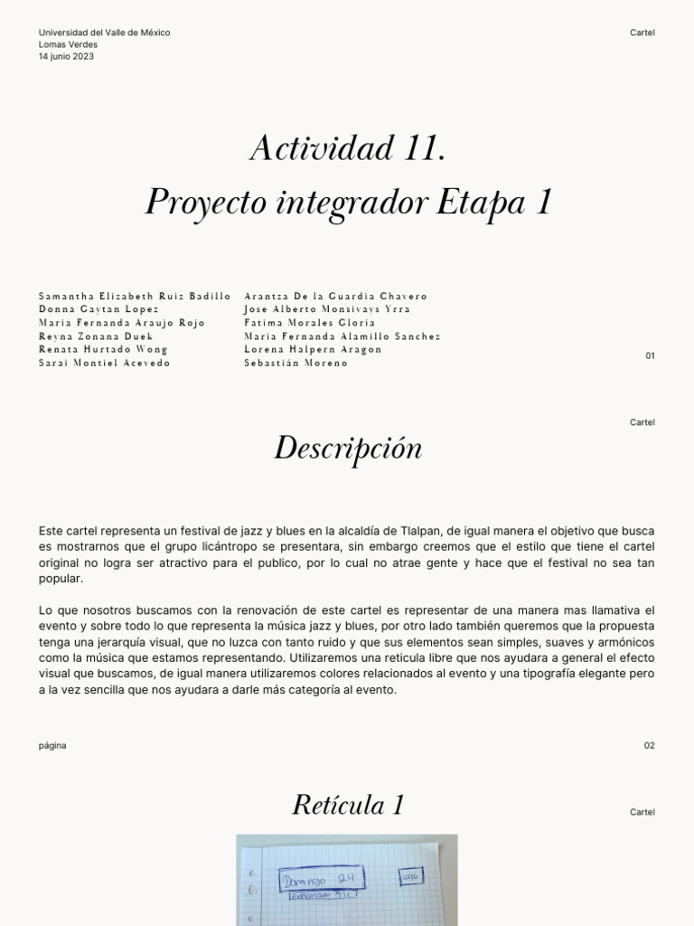 Actividad 11 Proyecto Integrador Etapa 1 (Manipulación Digital) | PDF