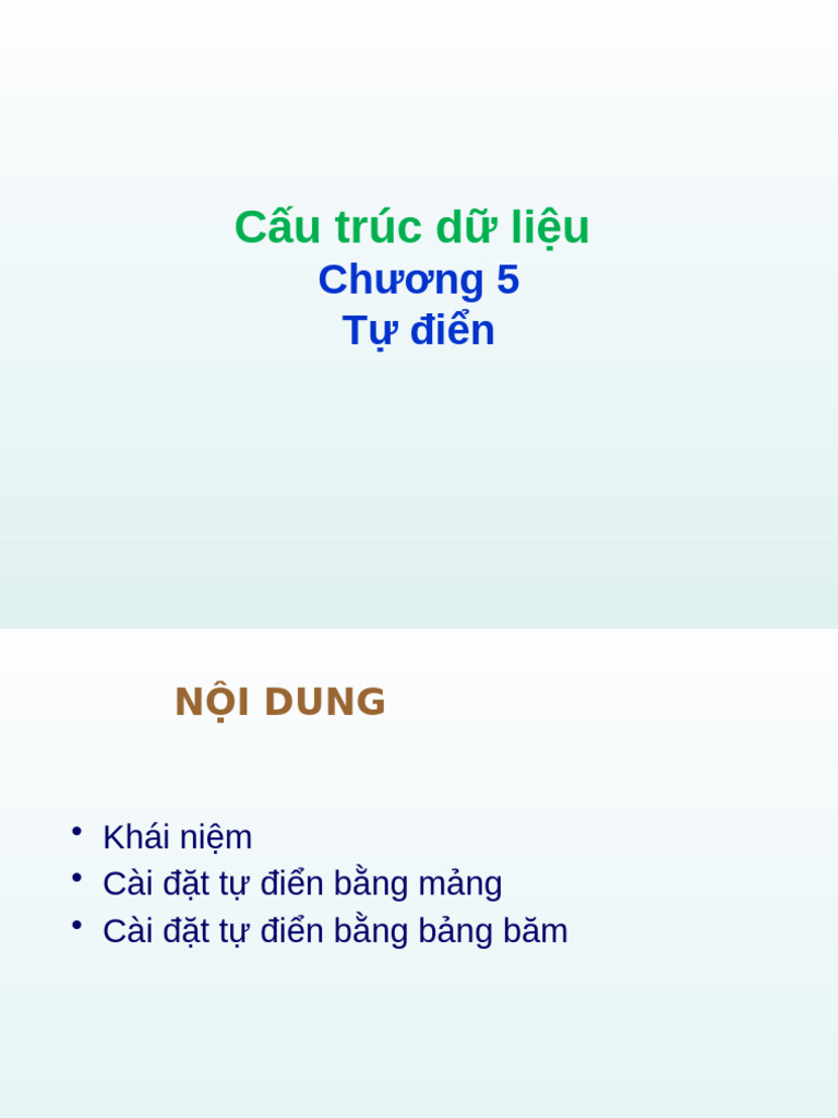 Chuong 5 - Tu Dien | PDF