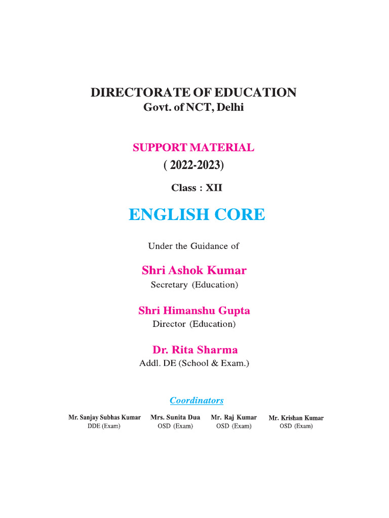 English Support Material | PDF