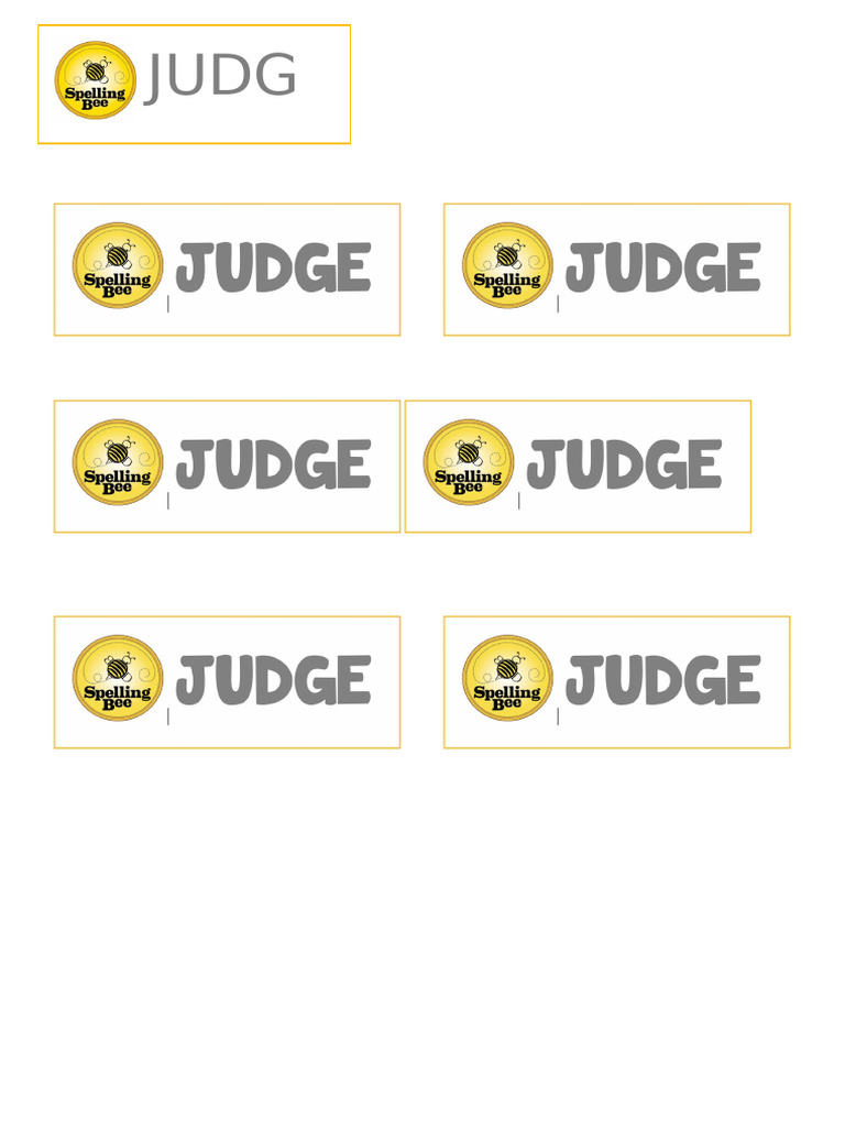 Judges Labels | PDF