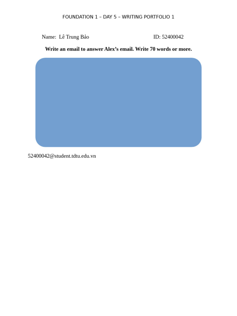 Writing Portfolio 1 - F1 | PDF