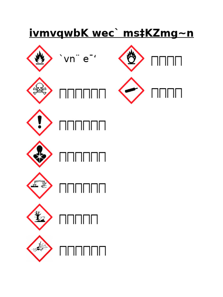 Chemical Hazard Signs | PDF