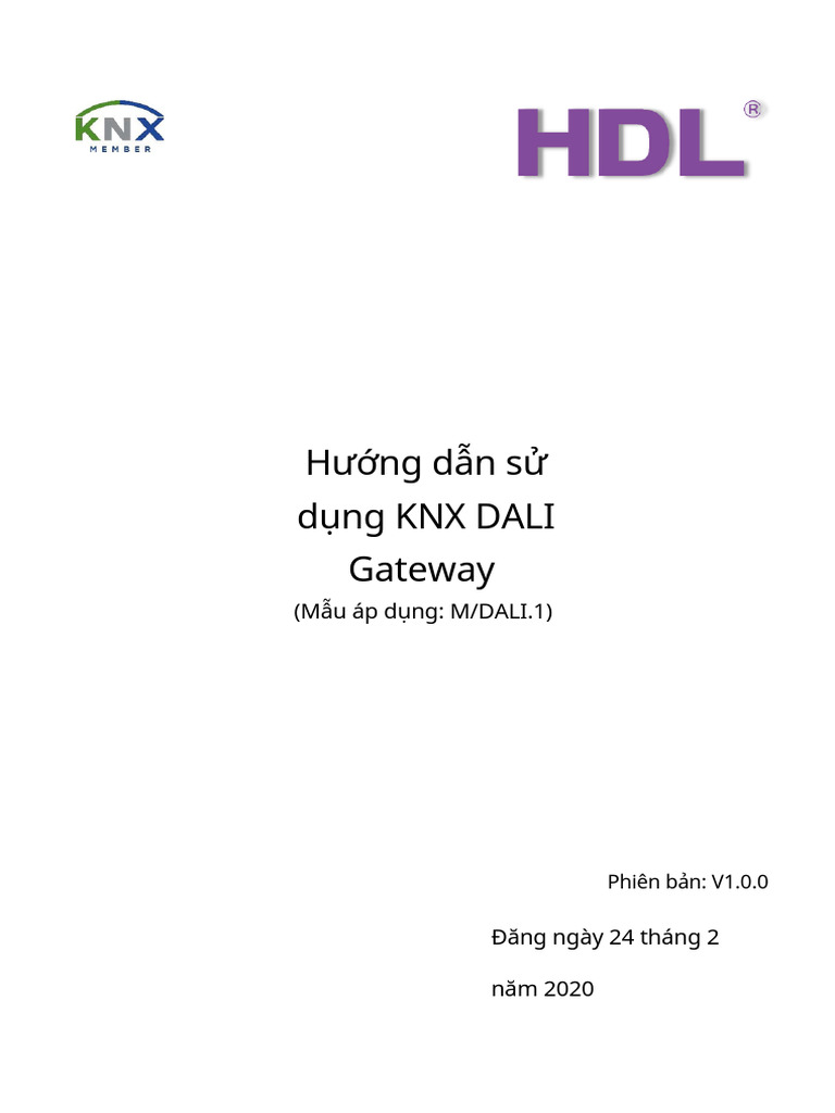 KNX DALI Gateway User Manual V1 0 0 PDF | PDF