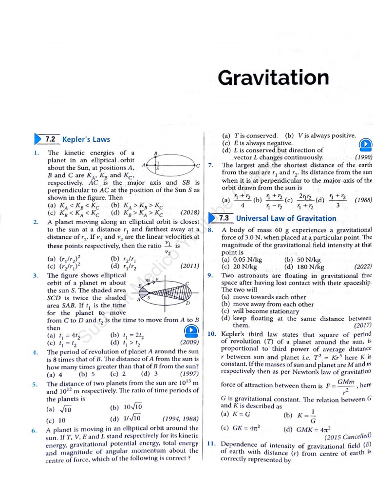 Gravitation (1) | PDF
