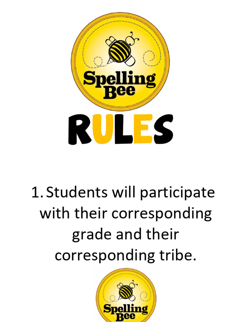 Spelling Bee Rules | PDF