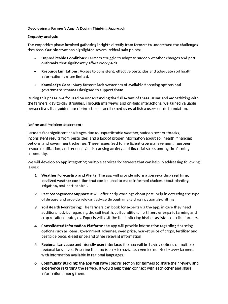 Developing a Farmer | PDF | Agriculture | Mobile App
