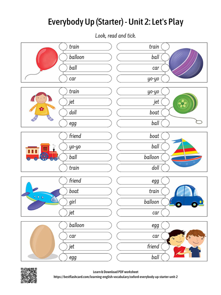Everybody Up (Starter) - Unit 2: Let's Play: Learn & Download PDF ...
