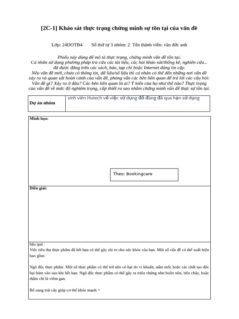(2C-1) Khảo sát thực trạng chứng minh sự tồn tại của vấn đề | PDF