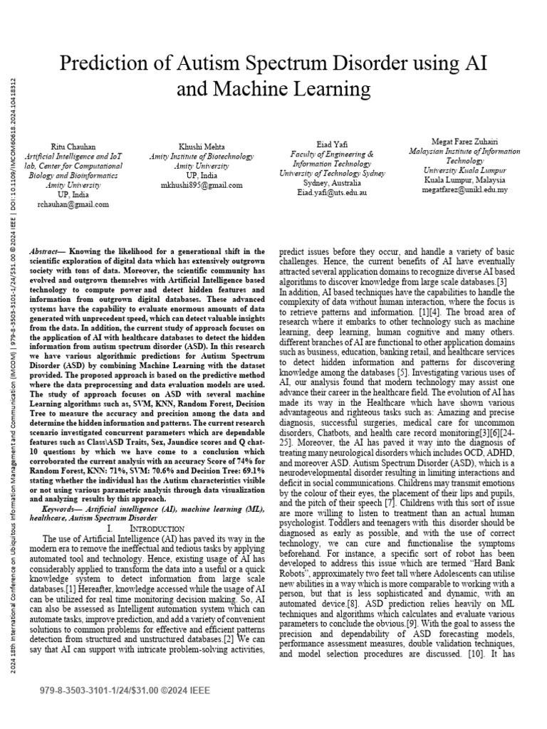 Prediction_of_Autism_Spectrum_Disorder_Using_AI_and_Machine_Learning | PDF | Machine Learning ...