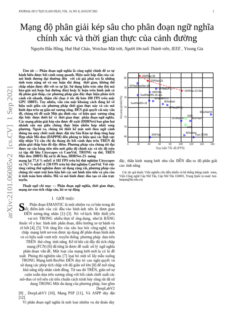 Deep Dual-Resolution Networks For Real-Time and Accurate Semantic Segmentation of Road Scenes | PDF
