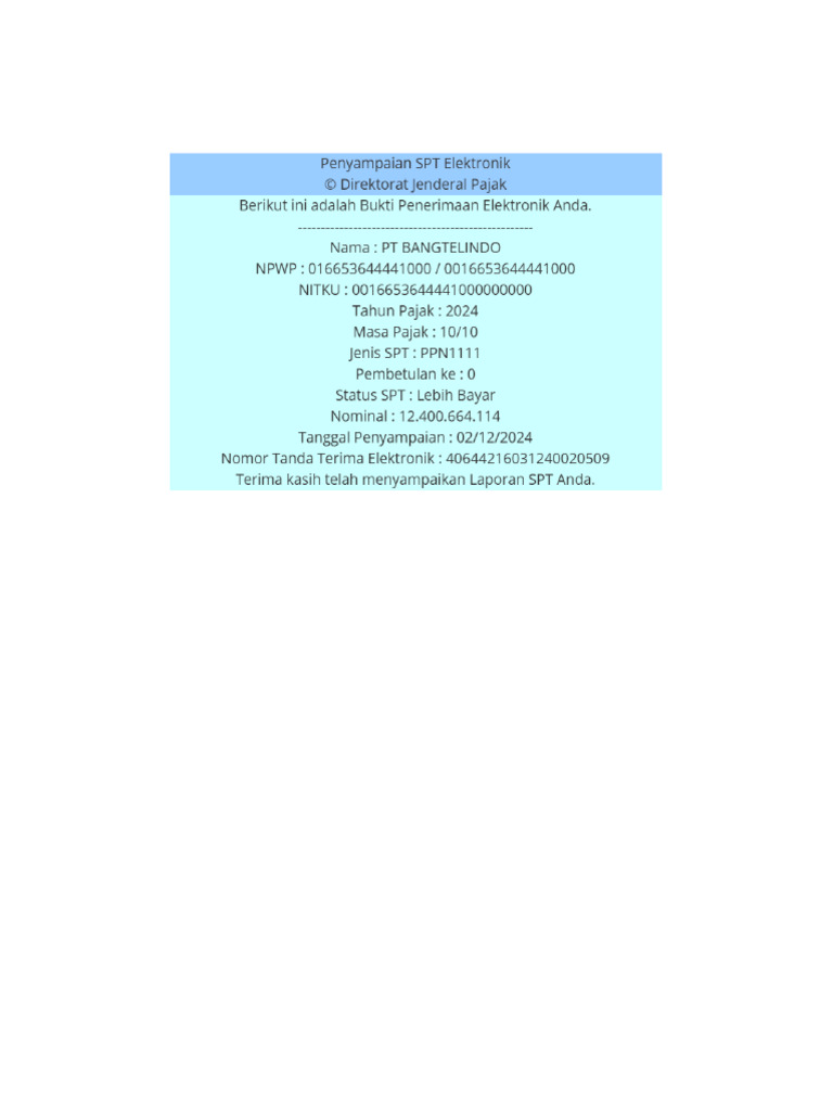 SPT PPN Okt 2024 | PDF