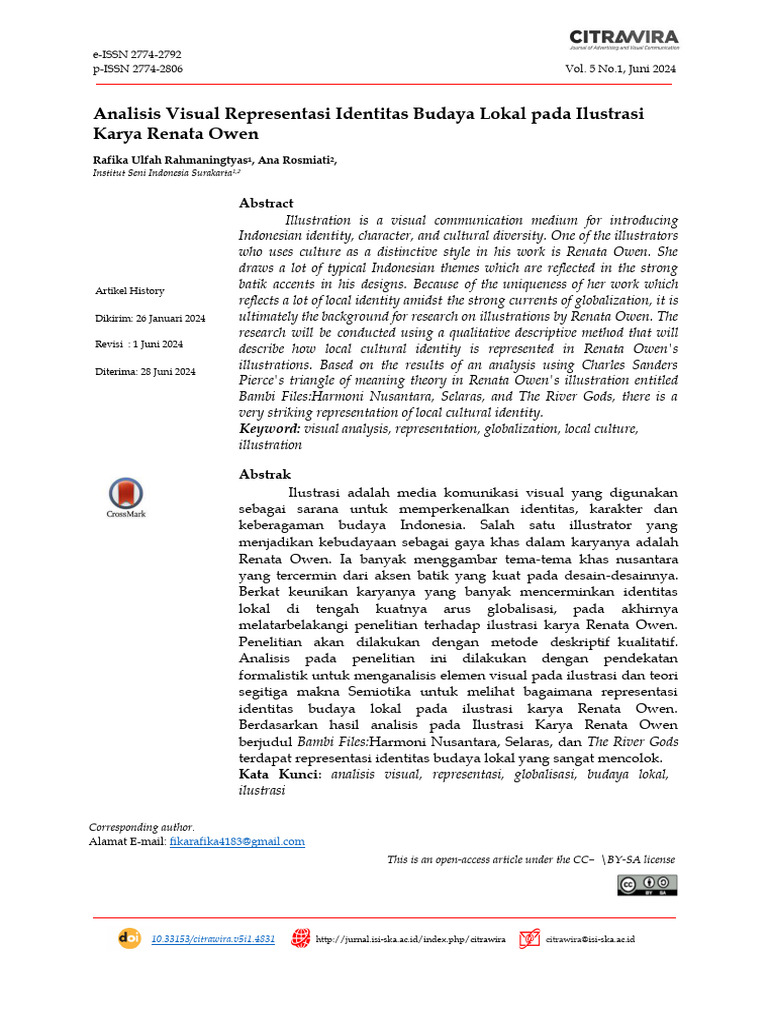 Visual Budaya Lokal di Ilustrasi Renata | PDF