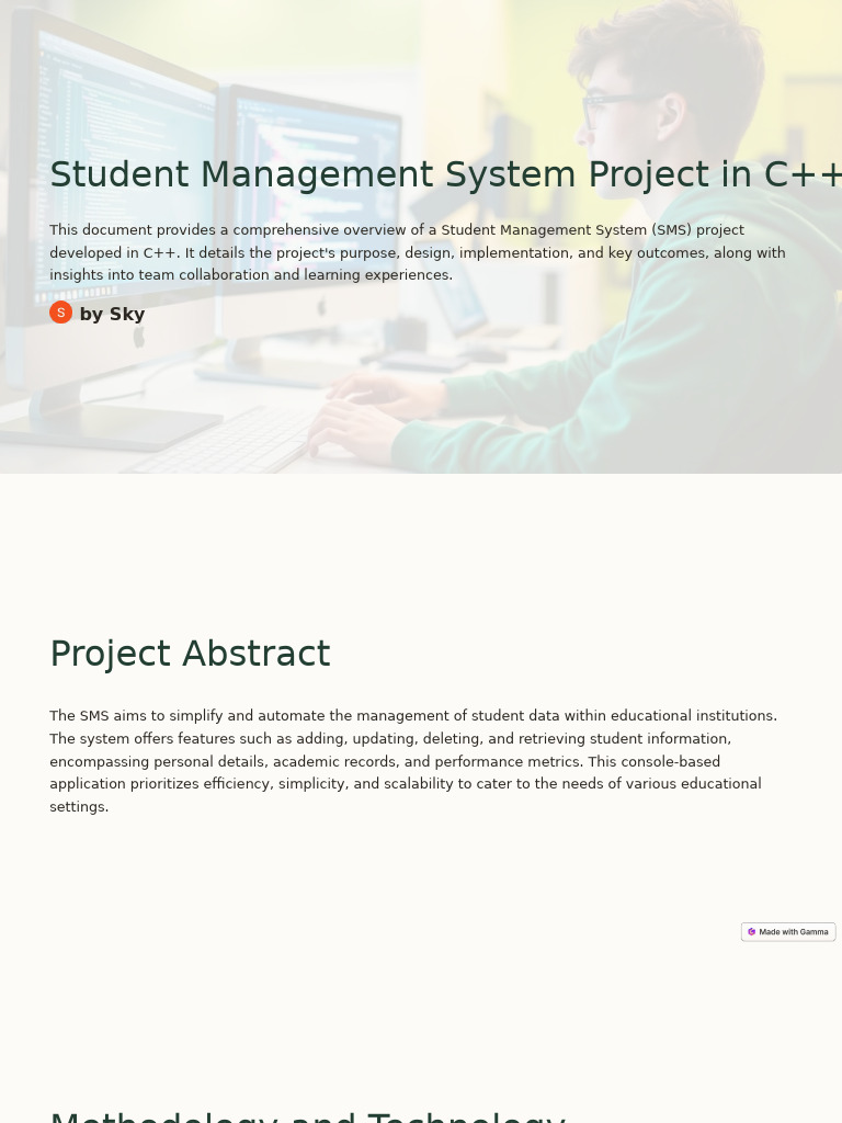 Student Management System Project in C | PDF | Computer Programming | C++