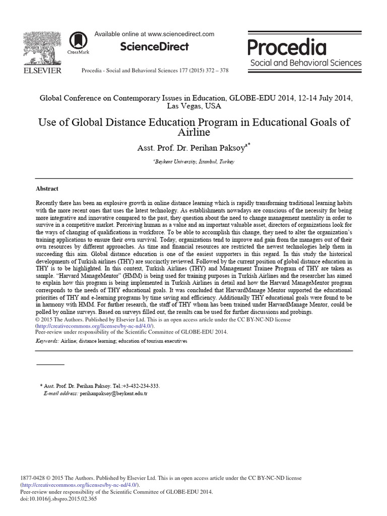 Use of Global Distance Education Program in Educat | PDF | Educational ...