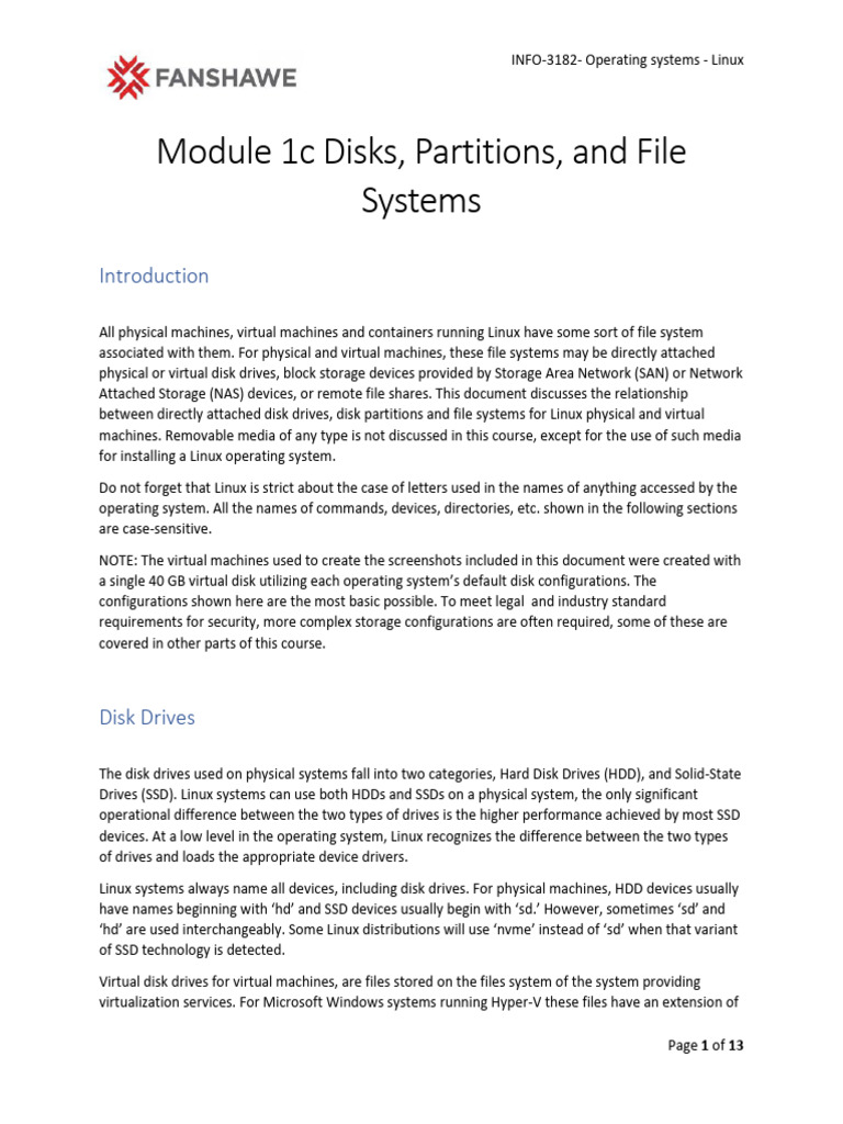 Module_1c_Disk_Partitions_File_Systems | PDF | File System | Solid ... Module_1c_Disk_Partitions_File_Systems | PDF | File System | Solid ...