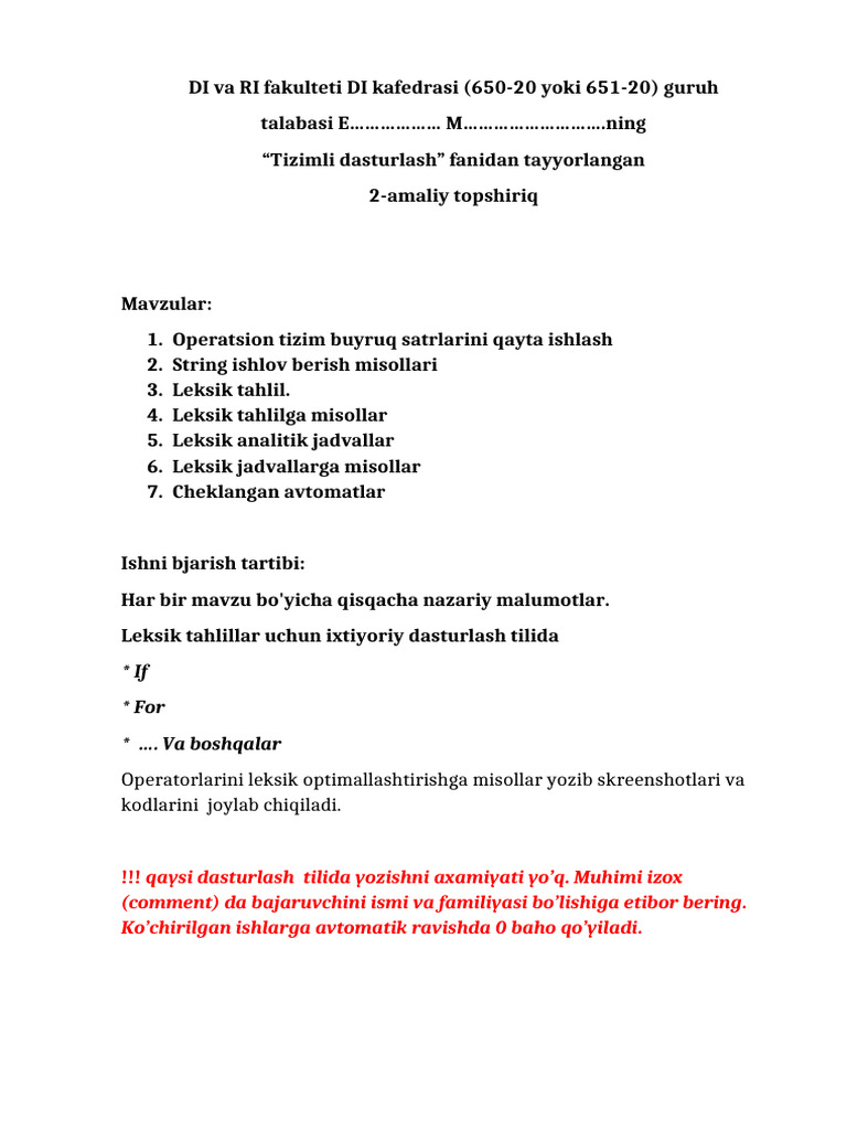 2-amaliy topshiriq (1) | PDF