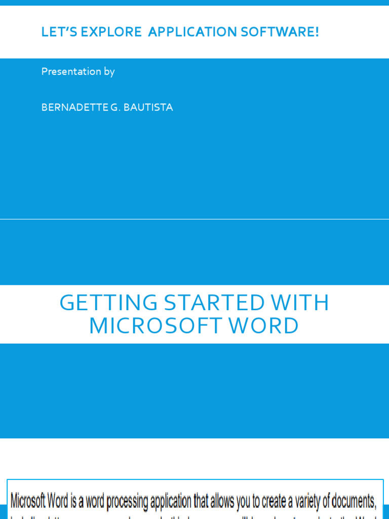 LET’S EXPLORE APPLICATION SOFTWARE! | PDF