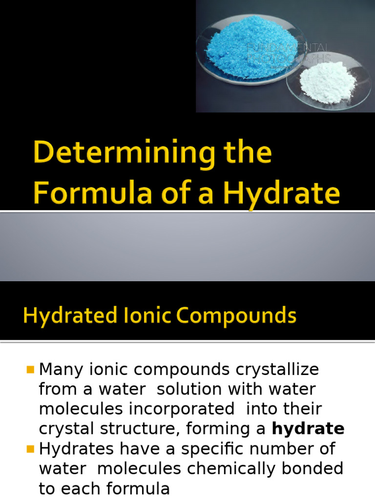 7 - Determining The Formula of A Hydrate | PDF