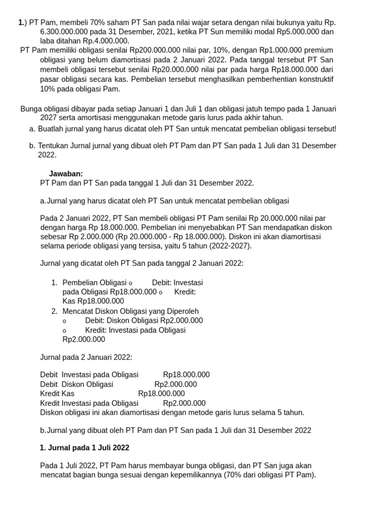 TT3 Akuntansi Keuangan Lanjutan I - EKSI4309 | PDF