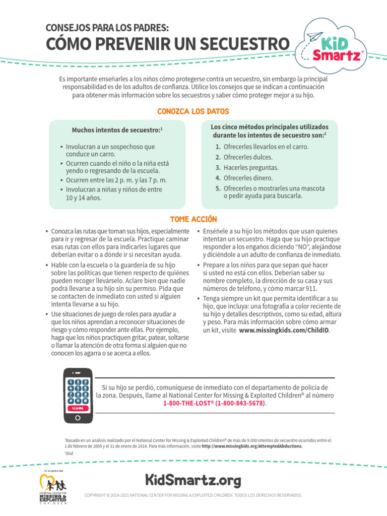KidSmartz Preventing Abduction ES | PDF