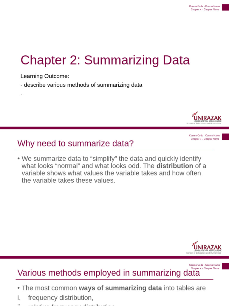 Chapter 2 - Summarizing Data | PDF | Histogram | Chart
