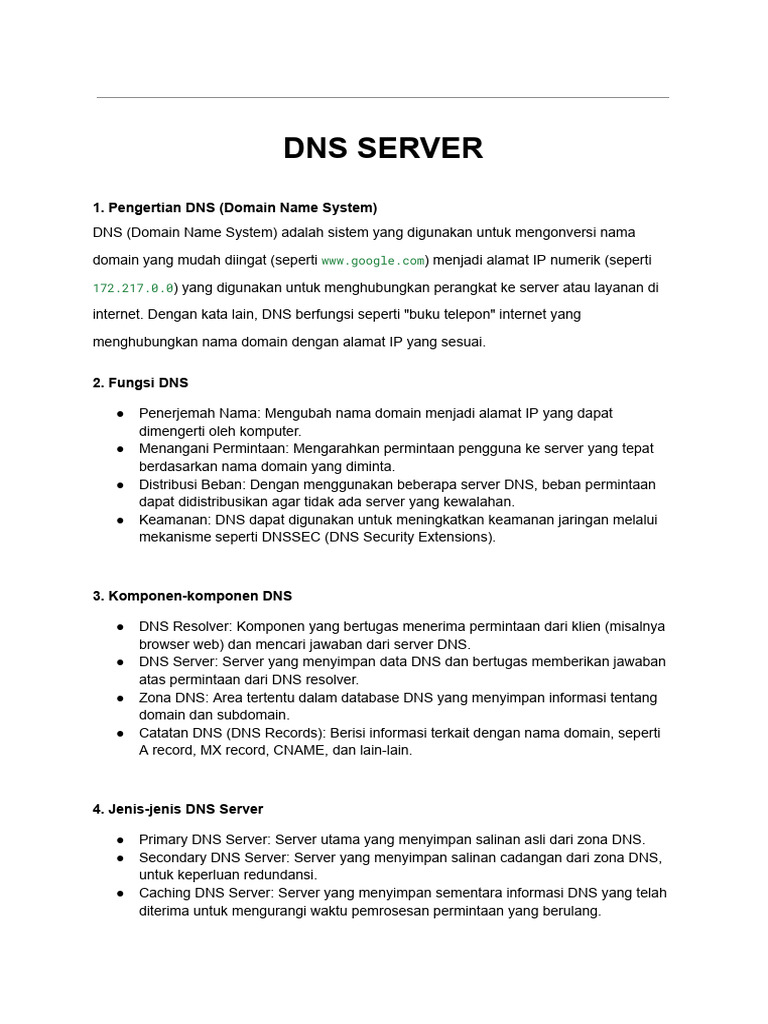 Modul- DNS Server Dan Konfigurasi Ip Adress | PDF
