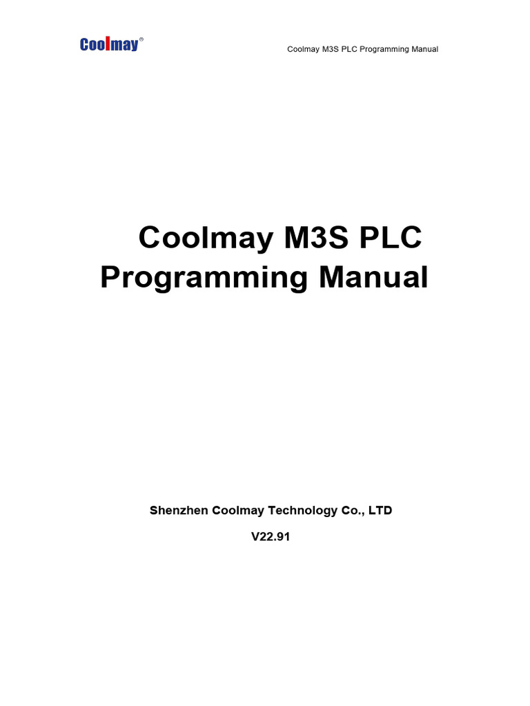 Coolmay M3S PLC Programming Manual V22.91 | PDF | Programmable Logic Controller | Electrical ...