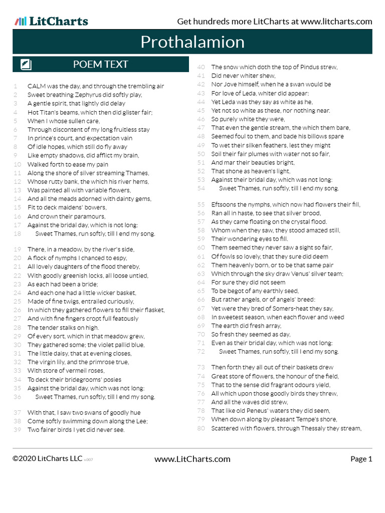 prothalamion-4 | PDF | Edmund Spenser | Poetry