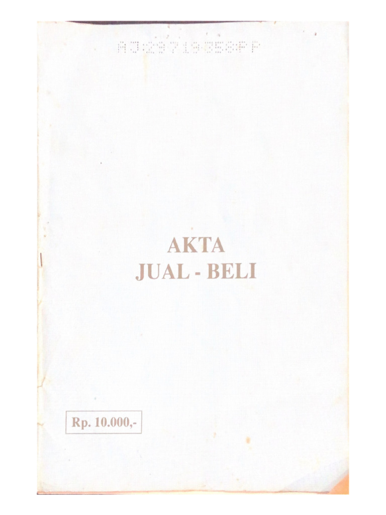 Akta Jual Beli 3 | PDF