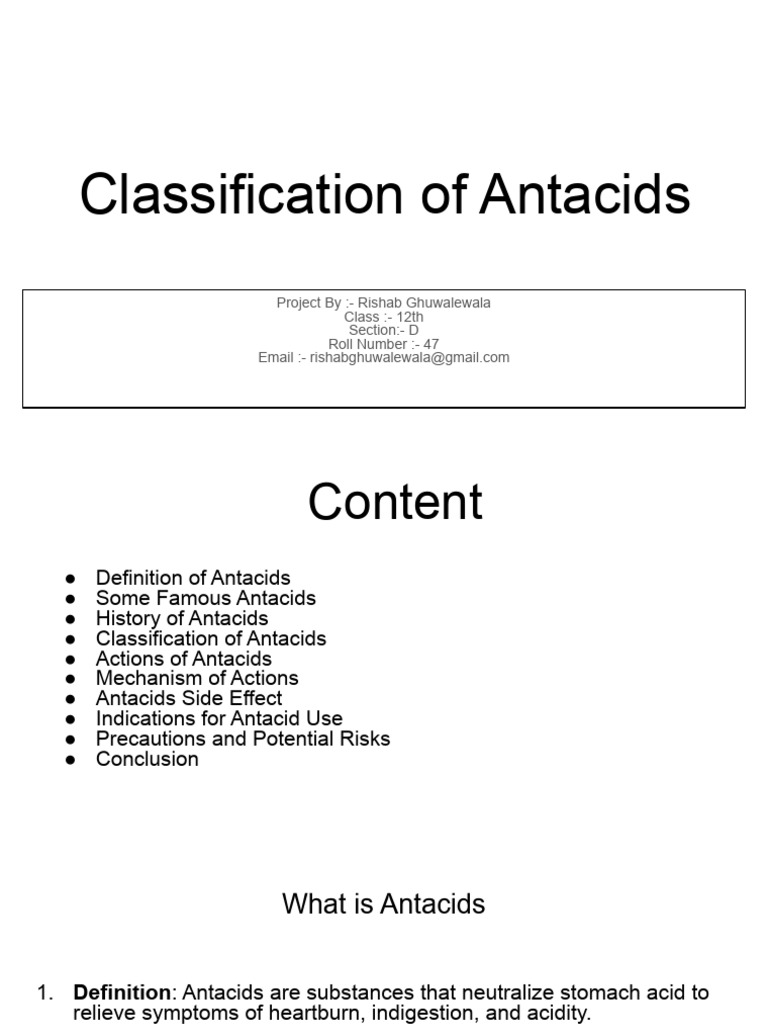 Chemistry Project | PDF | Chemical Substances | Gastroenterology