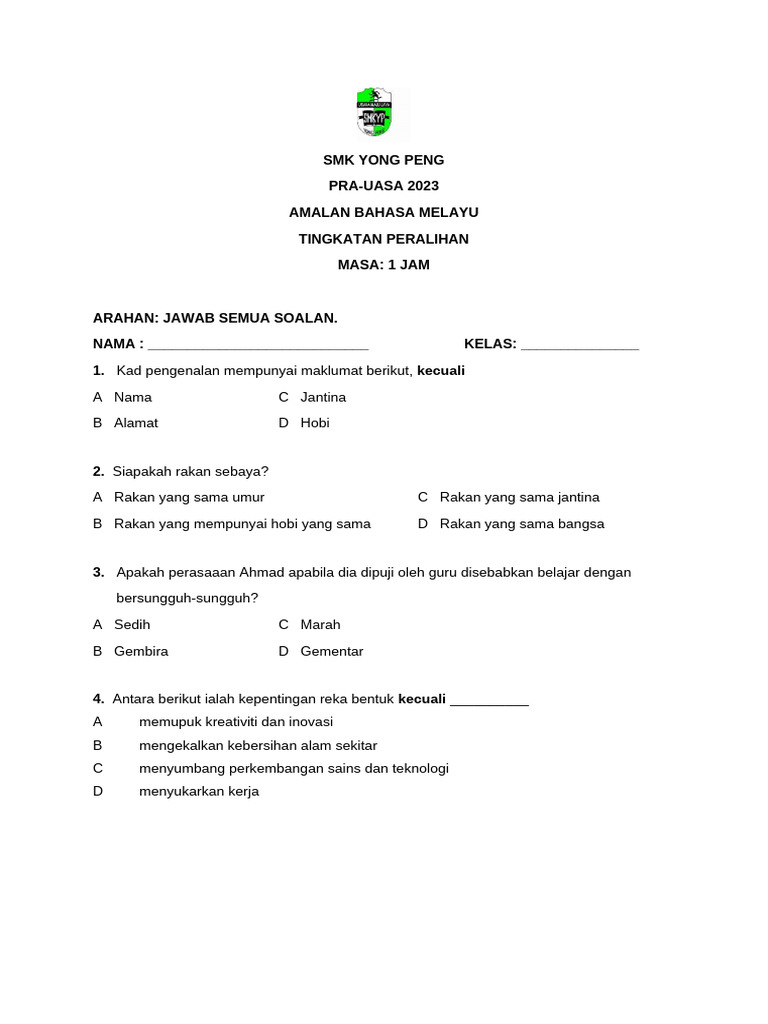 Pra Uasa Abm 2023 | PDF