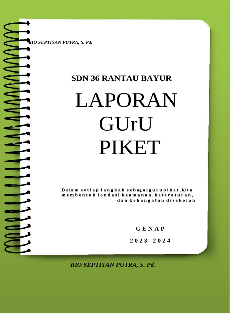 LAPORAN GURU PIKET SD 36 RTB RIO | PDF
