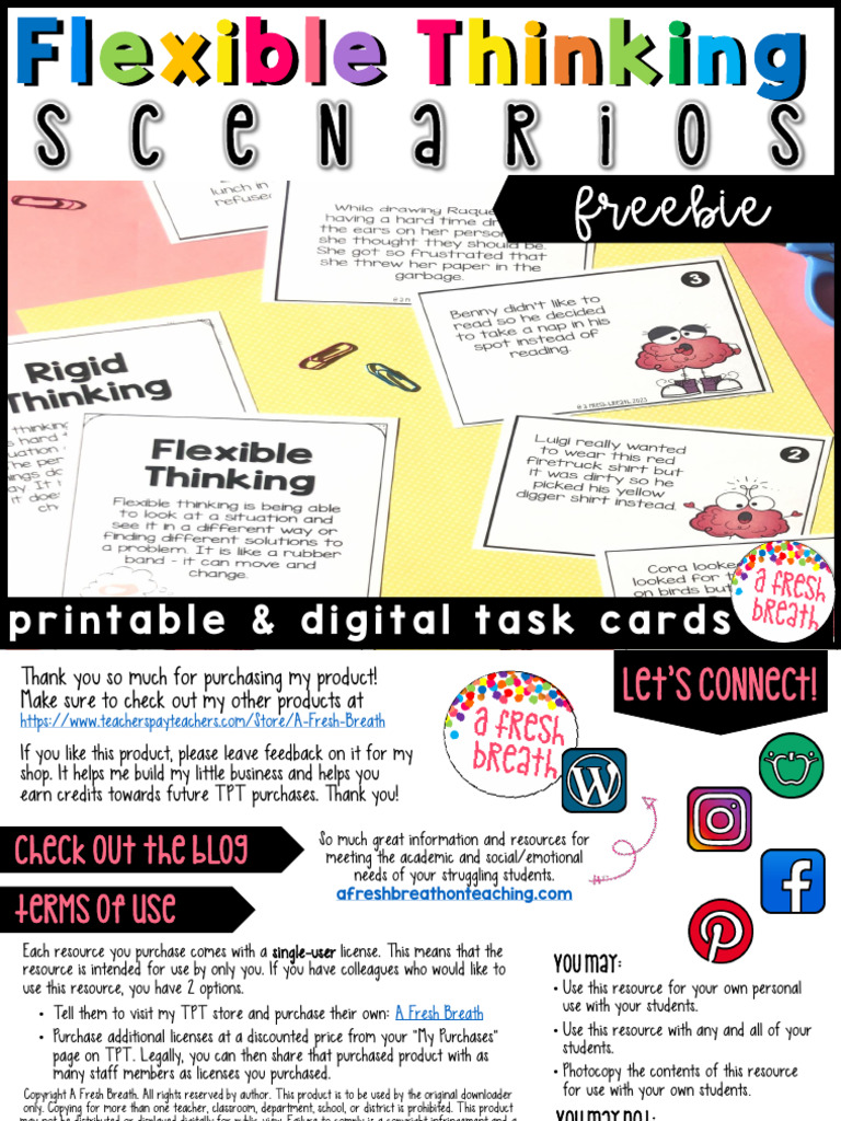 Scenarios: Printable & Digital Task Cards | PDF | Digital Millennium ...