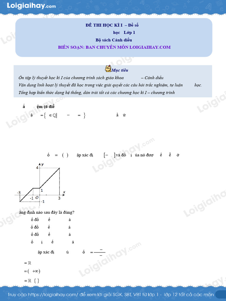 De Thi Hoc Ki 1 Toan 10 Canh Dieu de So 1 1732595593 | PDF