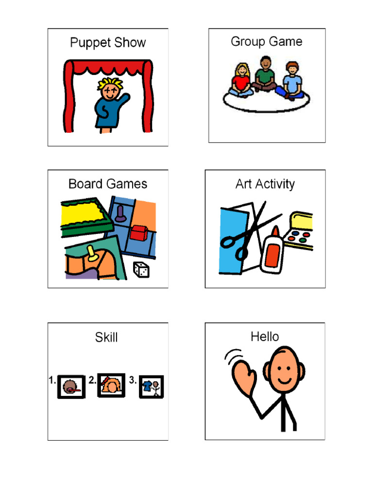 Visual Schedule Pictures | PDF