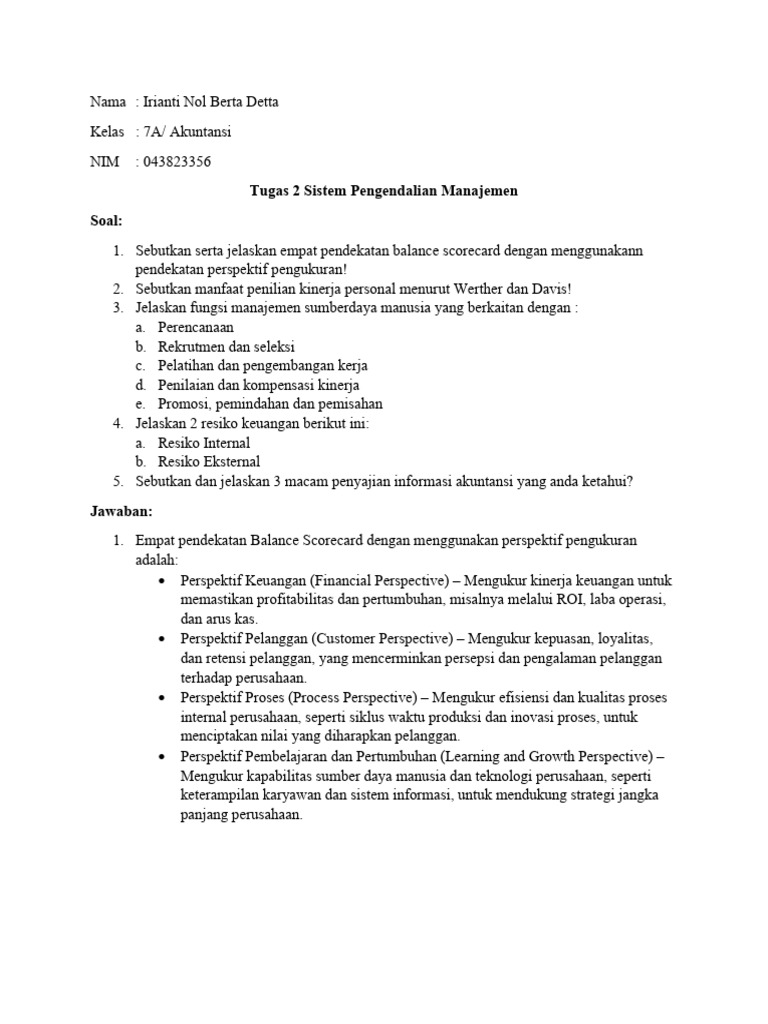 TT2 EKSI4416 - 043823356 - Irianti Nol Berta Detta | PDF